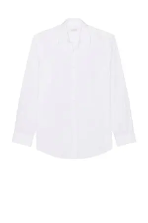 Dries Van Noten Caper Shirt In Blue - White