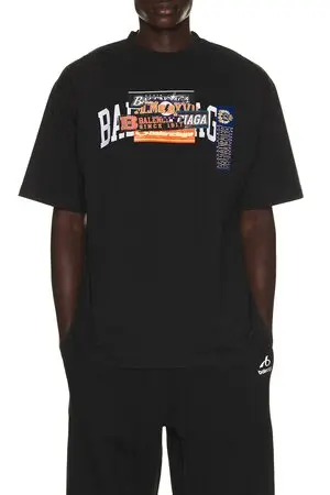 Balenciaga Medium Fit Tee Shirt - Black
