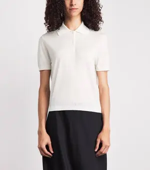 JIL SANDER Wool Polo Shirt - White
