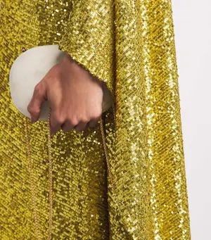 TALLER MARMO Sequinned Atlas Disco Maxi Dress - Green