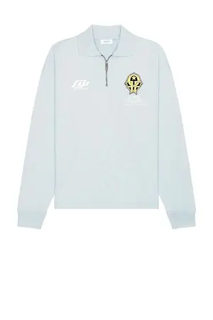 Off-White Offline Team Fleece Polo In Blue