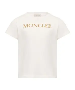 Moncler Embroidered Logo Cotton T-shirt - White