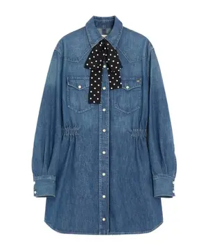 Valentino Garavani Midi Denim Dress - Blue