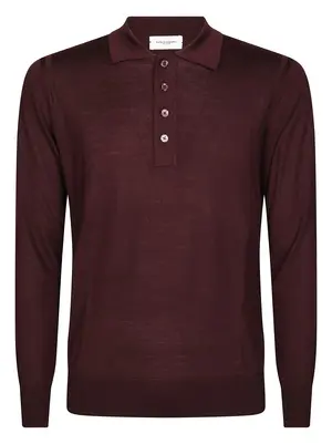 PAOLO PECORA Long-sleeve Polo Shirt - Black