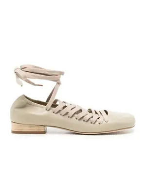 LEMAIRE Lace Up Flat Shoes - Clay