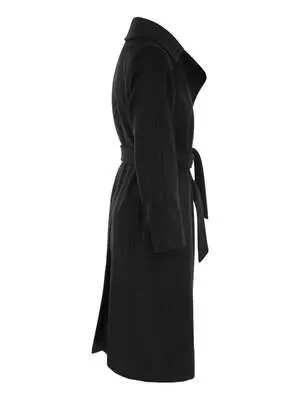 Max Mara Manuela Belted Wrap Coat - Black