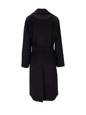 Max Mara Manuela Belted Wrap Coat - Black