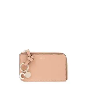 Chloé Alphabet Zipped Cardholder - Nude