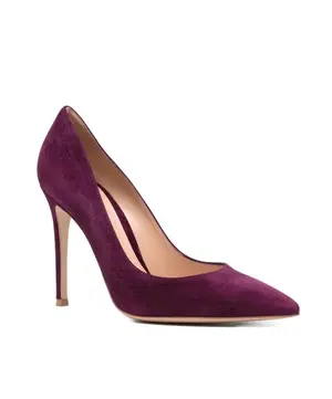 GIANVITO ROSSI Pointed Toe Suede Pumps - No