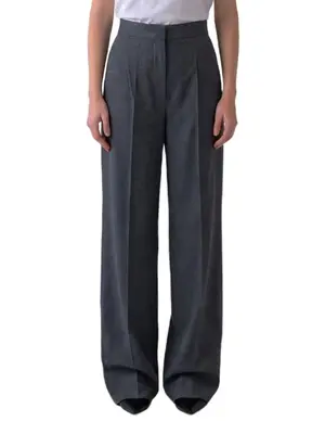 Max Mara Pleated Wool Palazzo Pants