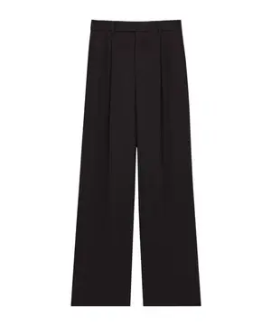 Saint Laurent Fluid Pants In Striped Crepe