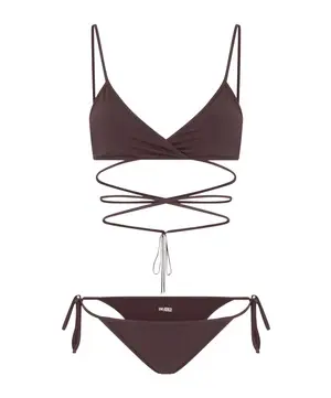 Attico Two-piece Bikini Set - Brown