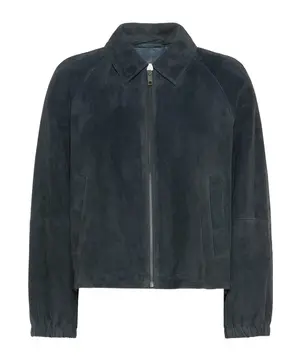 Max Mara Suede Jacket - Navy