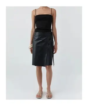 ST. AGNI Piping Tie-waist Skirt