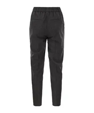 Peserico Elastic Waist Trousers - Anthracite
