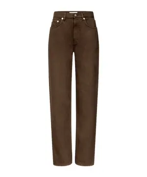 Loulou De Saison Samur Organic Denim Boyfriend Jeans - Brown