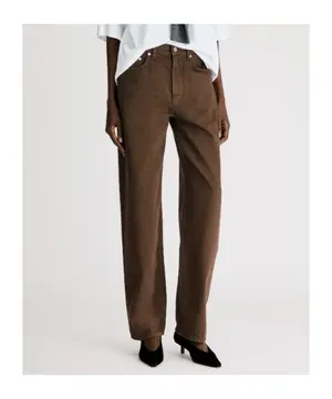 Loulou De Saison Samur Organic Denim Boyfriend Jeans - Brown