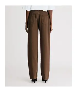 Loulou De Saison Samur Organic Denim Boyfriend Jeans - Brown