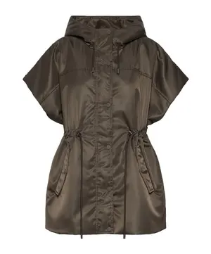 Max Mara Quilted Hooded Gilet - Mud