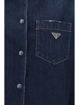 Prada Button-up Denim Jacket - Blue