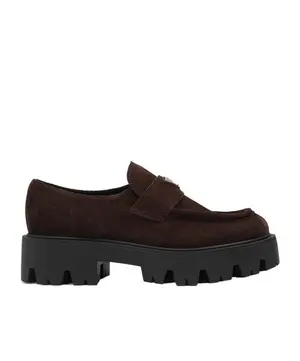 Prada Round-toe Loafers - Brown