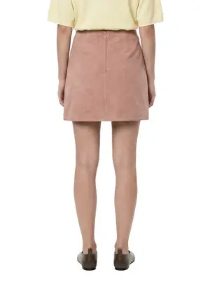 Soeur Leather A-line Skirt