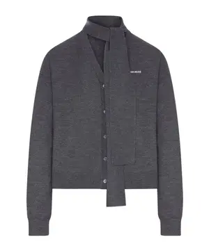 Miu Miu Wool Cardigan - Anthracite