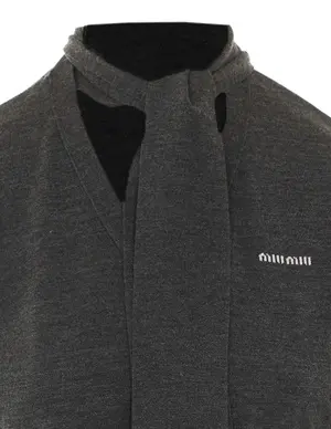 Miu Miu Wool Cardigan - Anthracite