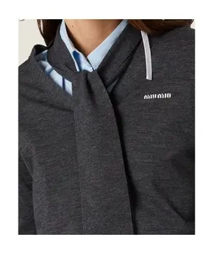 Miu Miu Wool Cardigan - Anthracite