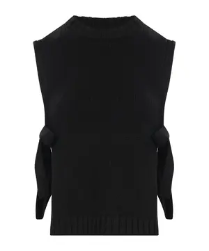 Soeur Sleeveless Knit Sweater - Black