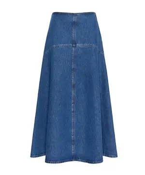 Max Mara Panelled A-line Skirt - Navy Blue