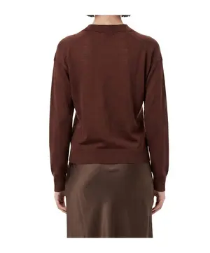 Soeur Ribbed V-neck Knit Top