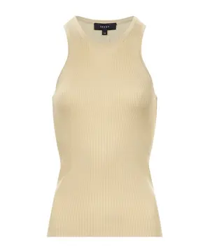Soeur Ribbed Knit Vest - Nude