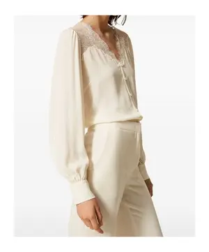 TWINSET Jacquard Shirt With Lace Detailing