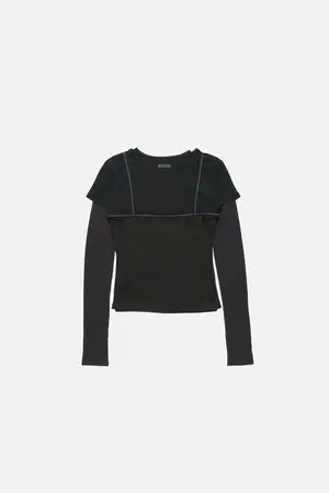 Acne Studios Layered Bow-detail T-shirt