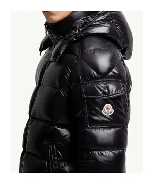 Moncler Maya Shiny Puffer Jacket - Black