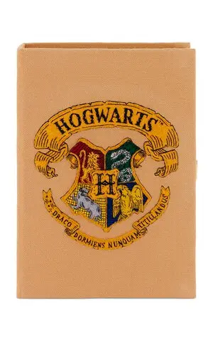 OLYMPIA LE-TAN Olympia Le-Tan Hogwarts Crest Clutch Tan