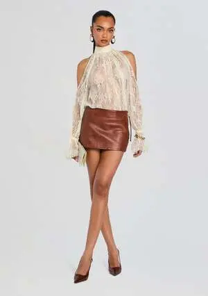 Hemant & Nandita Onir Cold Shoulder Lace Top