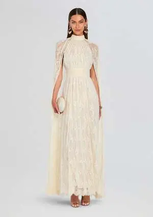 Hemant & Nandita Onir" Cape Maxi Dress