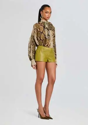 Retrofete Maika Chiffon Blouse With Pussy Bow Detail