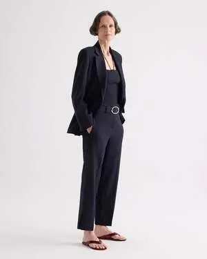 TWP Roberts Pant In Italian Wool Twill - Midnight
