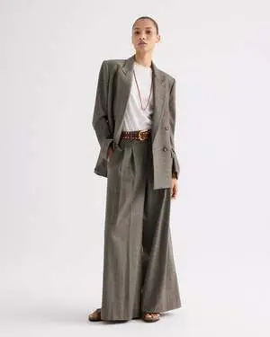 TWP Avery Wide-leg Wool Flannel Trousers