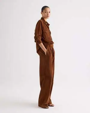 TWP Hudson St Pant In Featherweight Suede