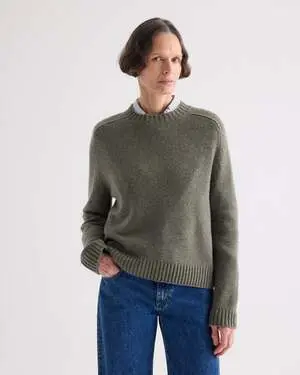 TWP New Jill Crewneck Sweater In Italian Cashmere - Moss