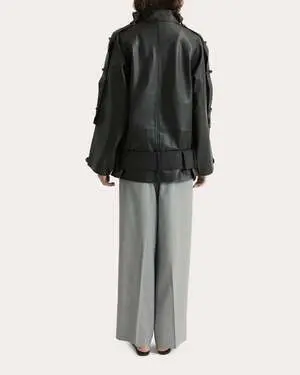 JOAEN Sara Oversized Leather Jacket