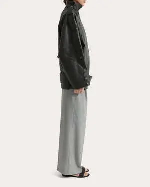 JOAEN Sara Oversized Leather Jacket