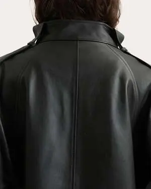 JOAEN Sara Oversized Leather Jacket