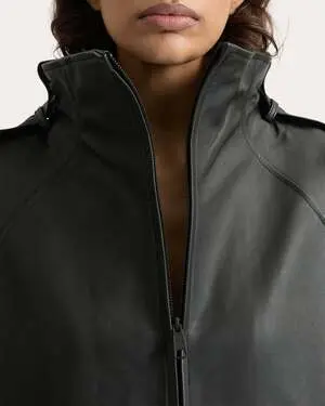 JOAEN Sara Oversized Leather Jacket