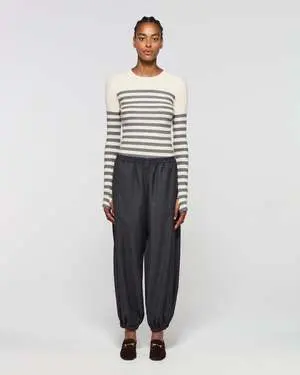Serena Bute Wool Balloon Trousers - Grey