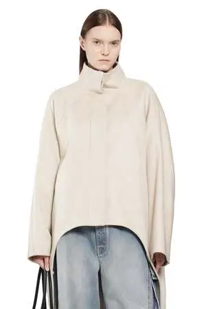 Alaïa Asymmetric Double Face Cashmere Coat